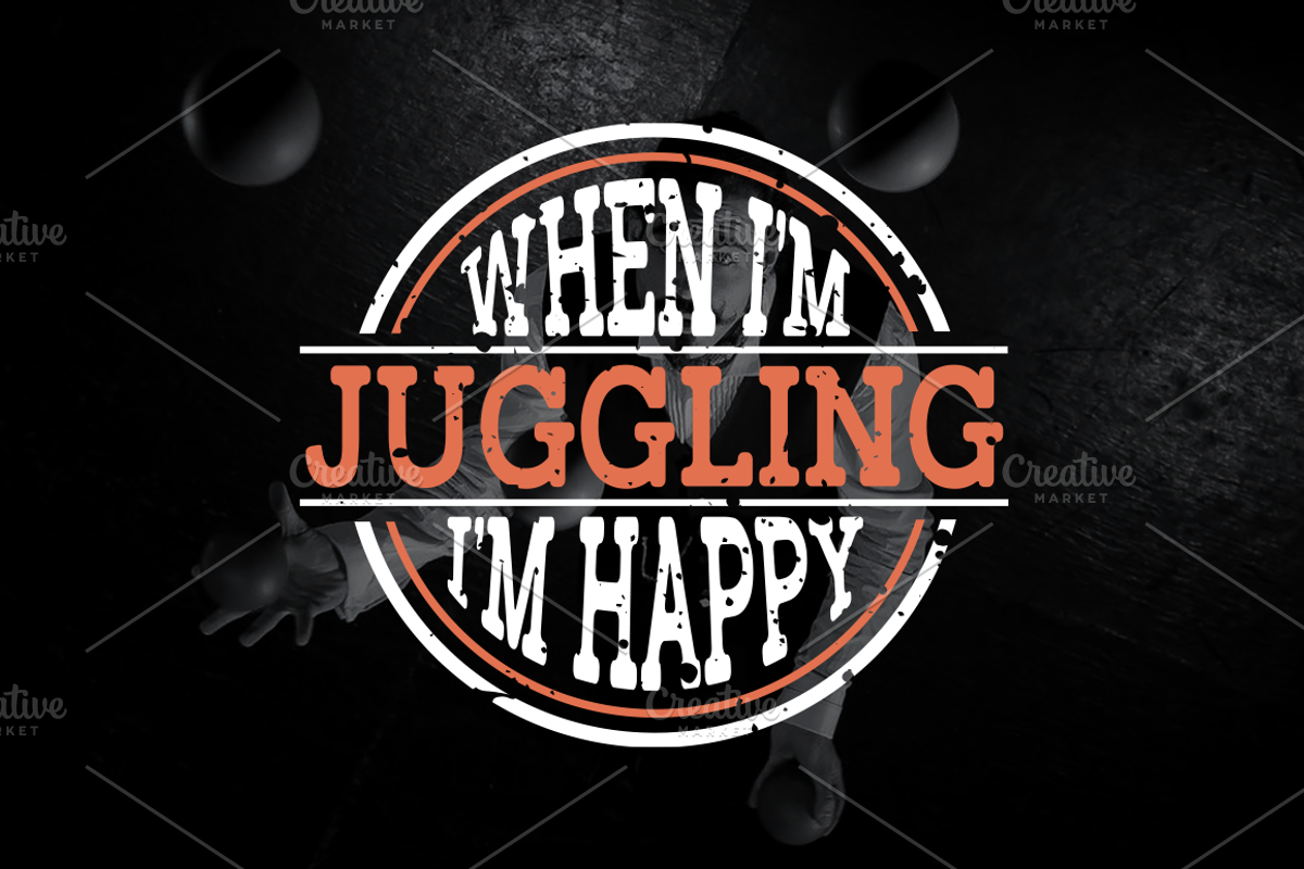 Juggling - Typography Design, an Object Graphic by artnook