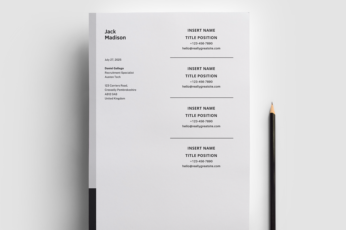 Grey Resume CV Canva template