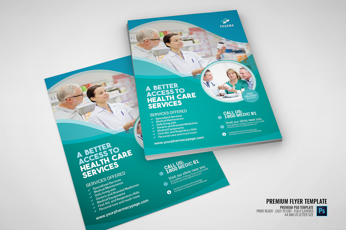 Drugstore Flyer, a Flyer Template by PSDPixel