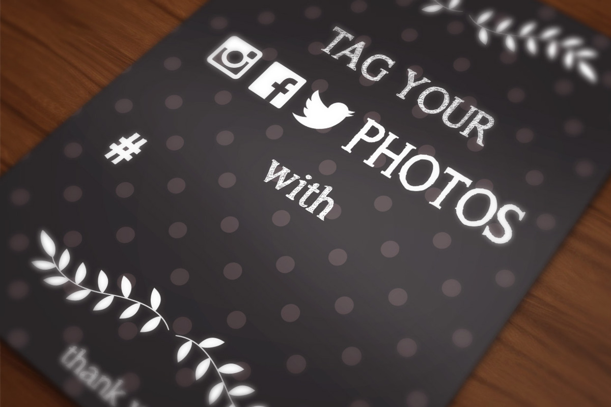 Event hashtag posters, a Flyer Template by Elegrad Design Agency