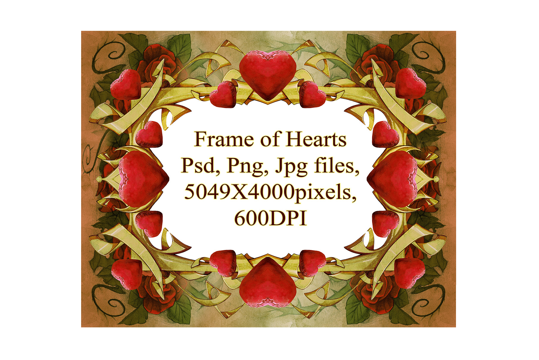 Frame of Hearts | Decorative Illustrations ~ Creative Market