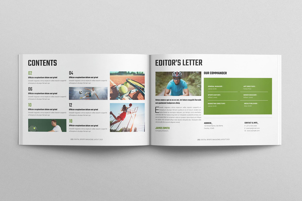 Sports Digital Magazine Landscape, a Magazine Template by ...