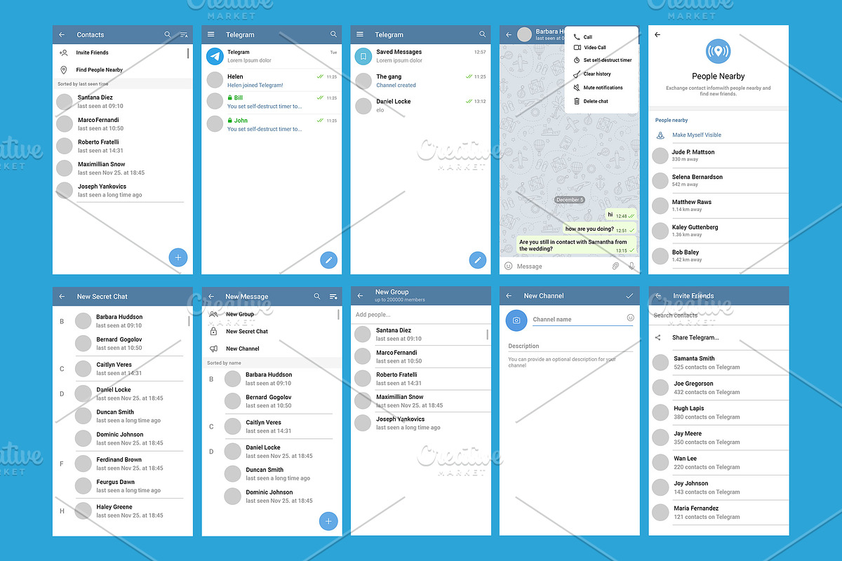 Telegram Mock-Up Photoshop Template