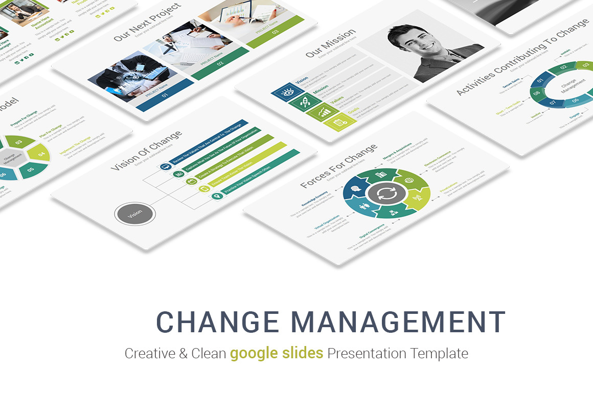 Change Management google slides, a Presentation Template by OceanArt