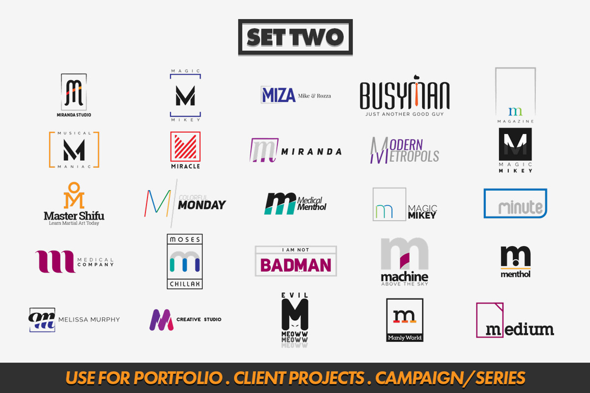 50 Letter 'M' Logos Bundle, a Branding & Logo Template by Warna Works