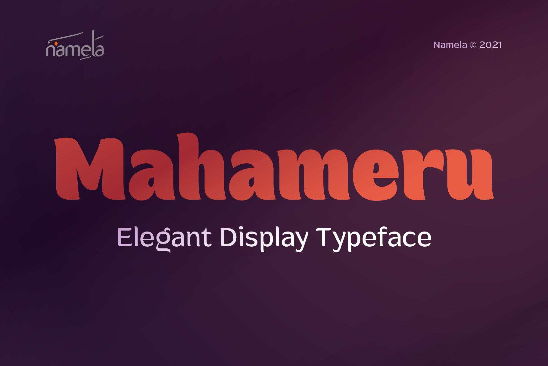 Mahameru Elegant Display Font Bold