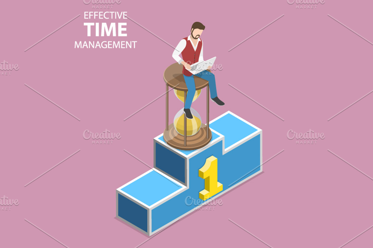 Effective time management, a Person Illustration by AndriiStore