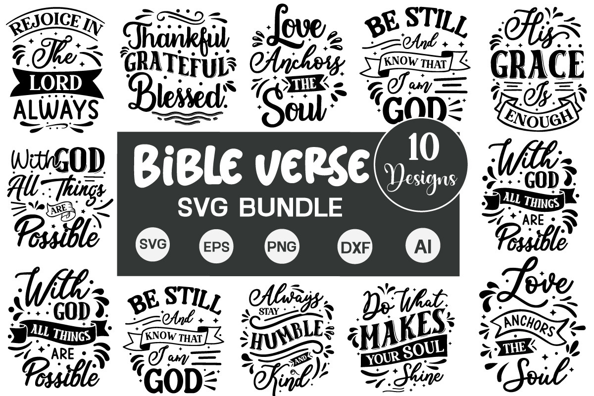 Bible Verses SVG Bundle, an Object Graphic by GraphicPicker