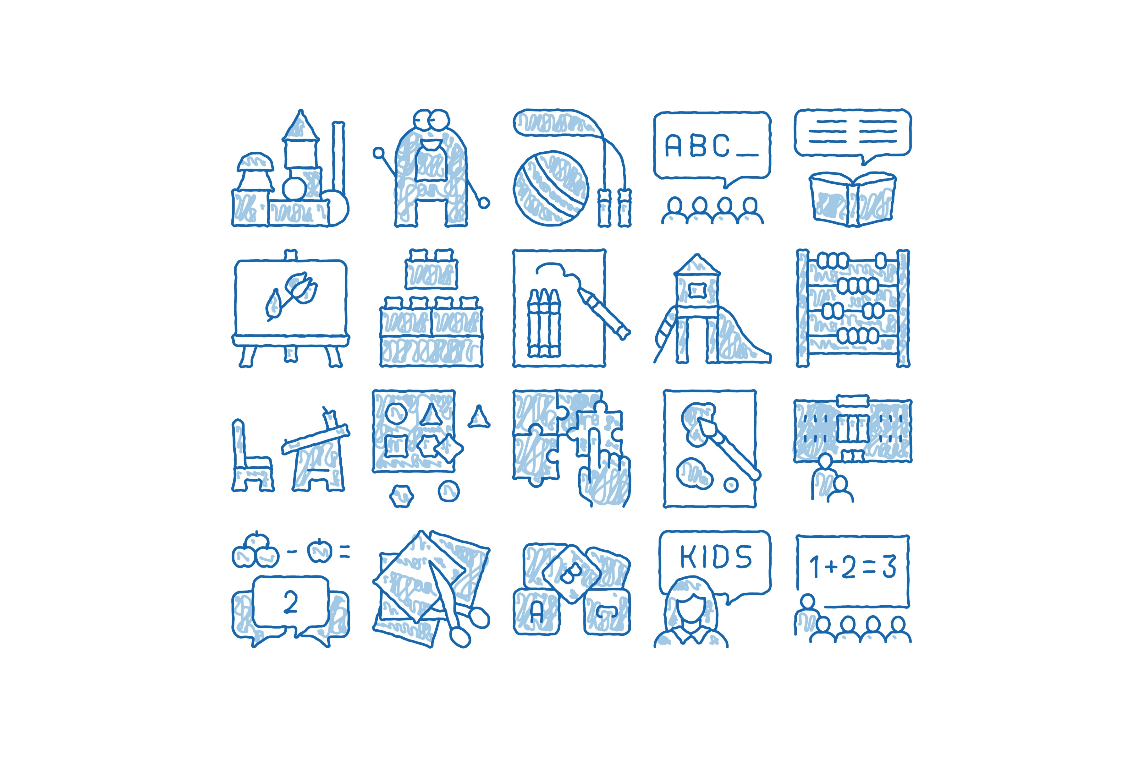 Preschool Education icon hand drawn, an Industrial Photo by pikepicture