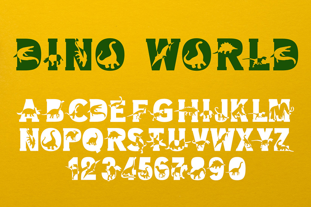 Dino World - Dinosaur Font