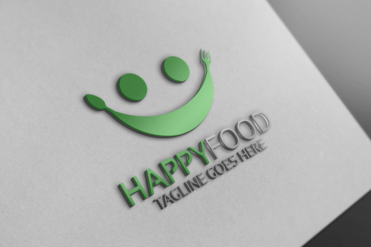 Happy Food Logo, a Branding & Logo Template by Josuf Media