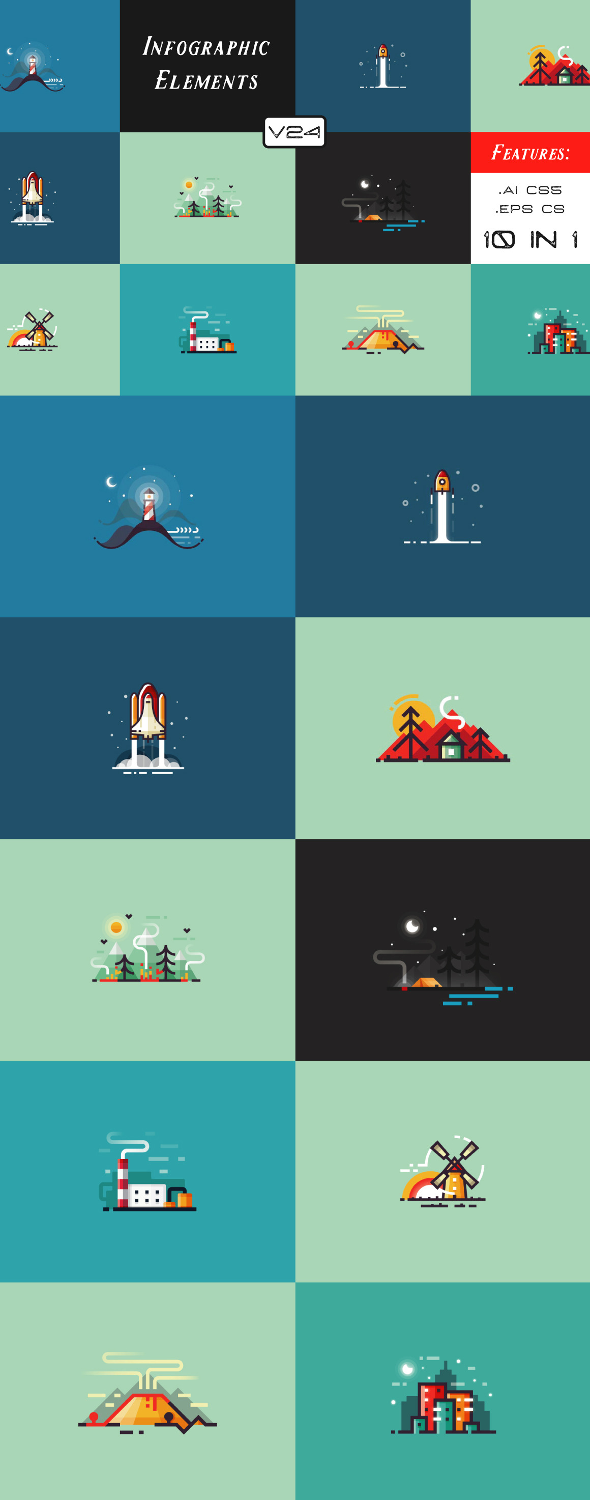 Infographic illustrations (v24), an Illustration by Infographic Paradise