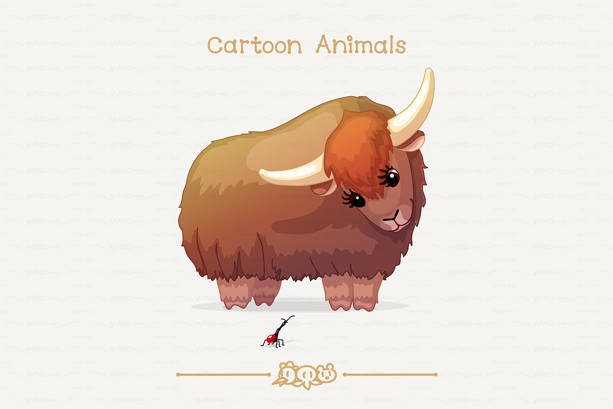 vector yak giraffe weevil, an Animal Illustration by WINDmade