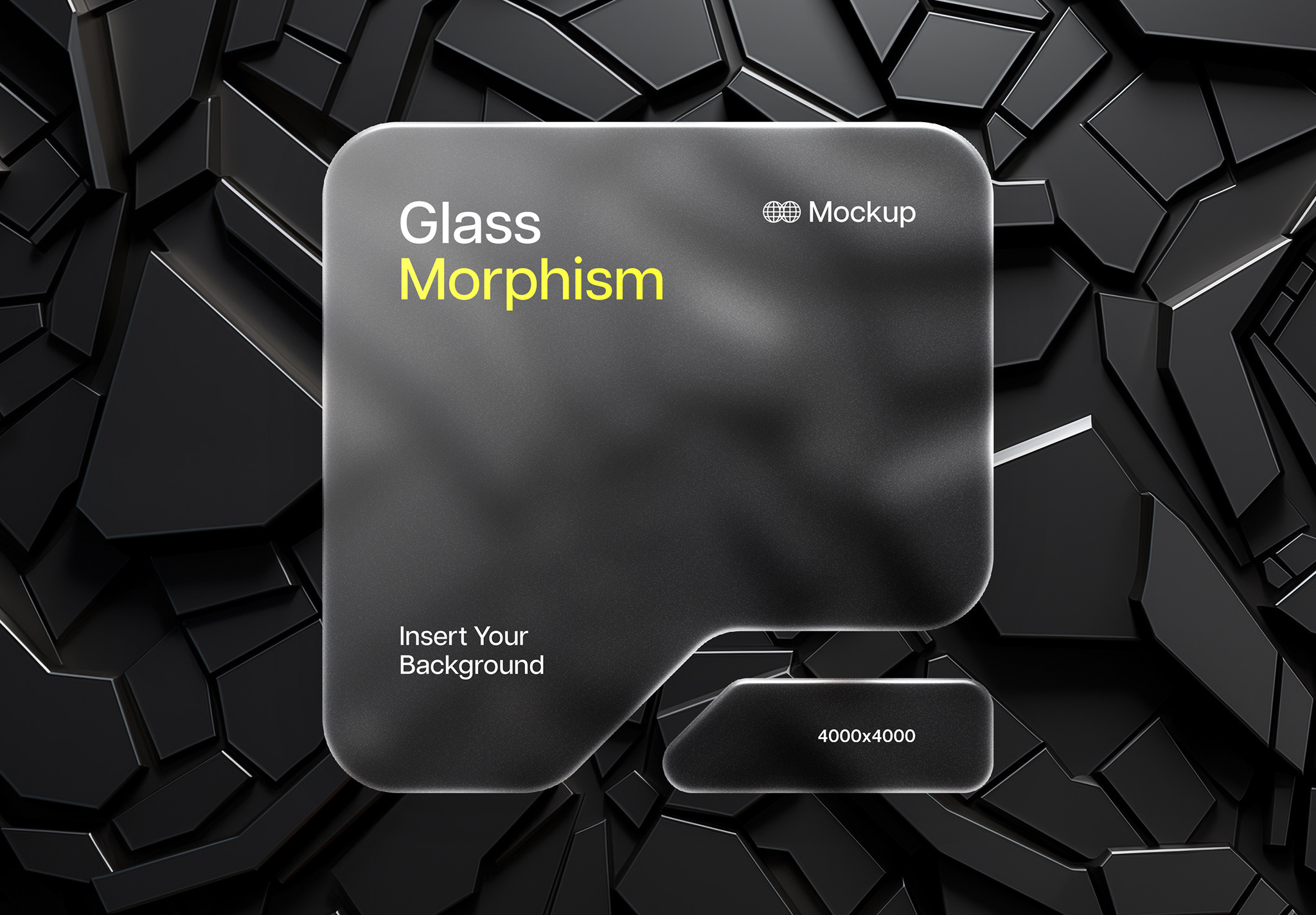 Frosted Fragmented Card Mockup, a Product Mockup by Design Squad