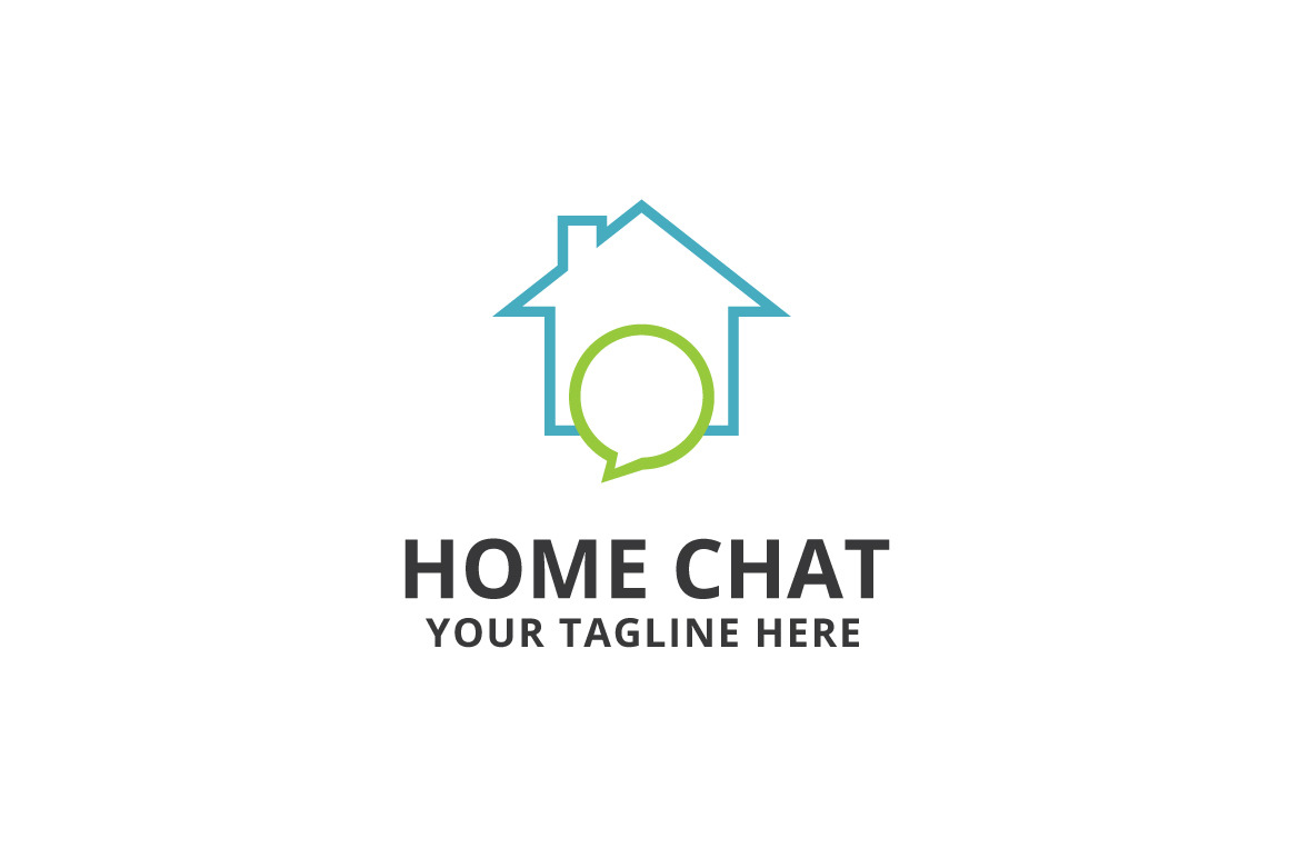 Home Chat Logo Template | Branding & Logo Templates ~ Creative Market