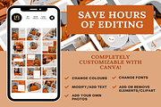 300 Orange Instagram Template Bundle, a Social Media Template by LushBury