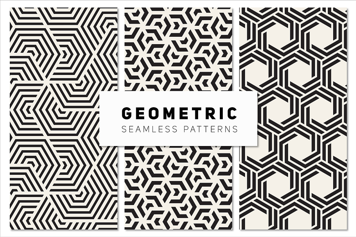 Bold Geometric Seamless Patterns, a Pattern Graphic by Curly_Pat
