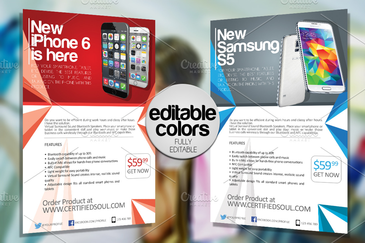 MOBILE PRODUCT FLYER ONLY 3$, a Flyer Template by Graphicfy Templates