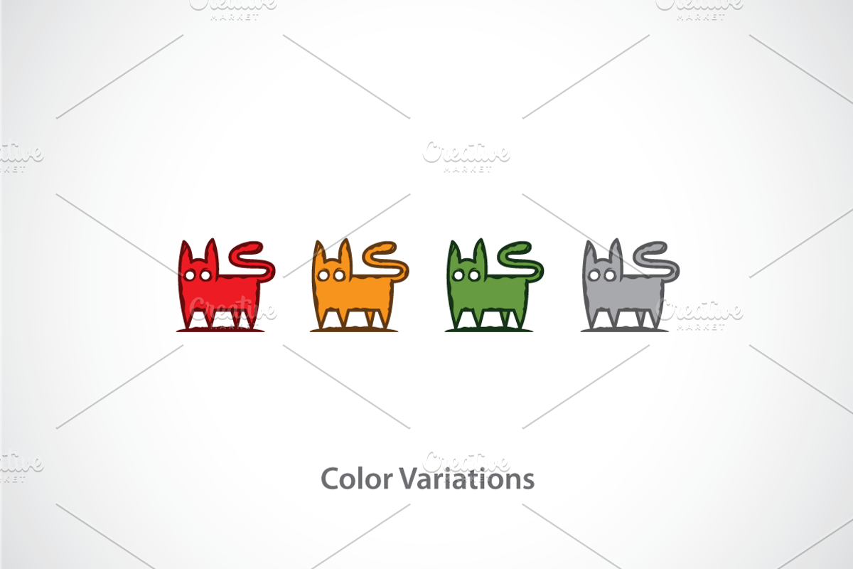 Scary Gothic Cat Logo Template, a Branding & Logo Template by Heavtryq ...