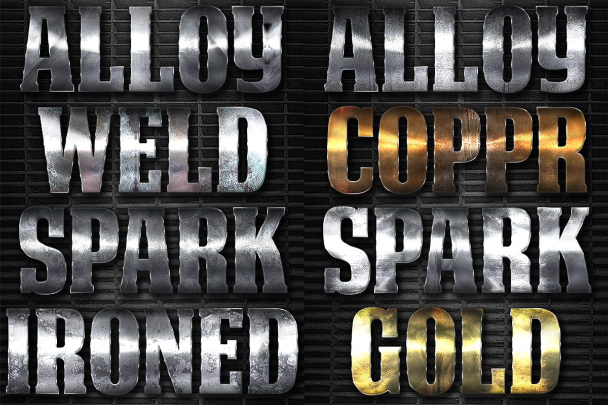 32 Extreme Metal Layer Styles 1, a Layer Style Add-On by DesignFathoms