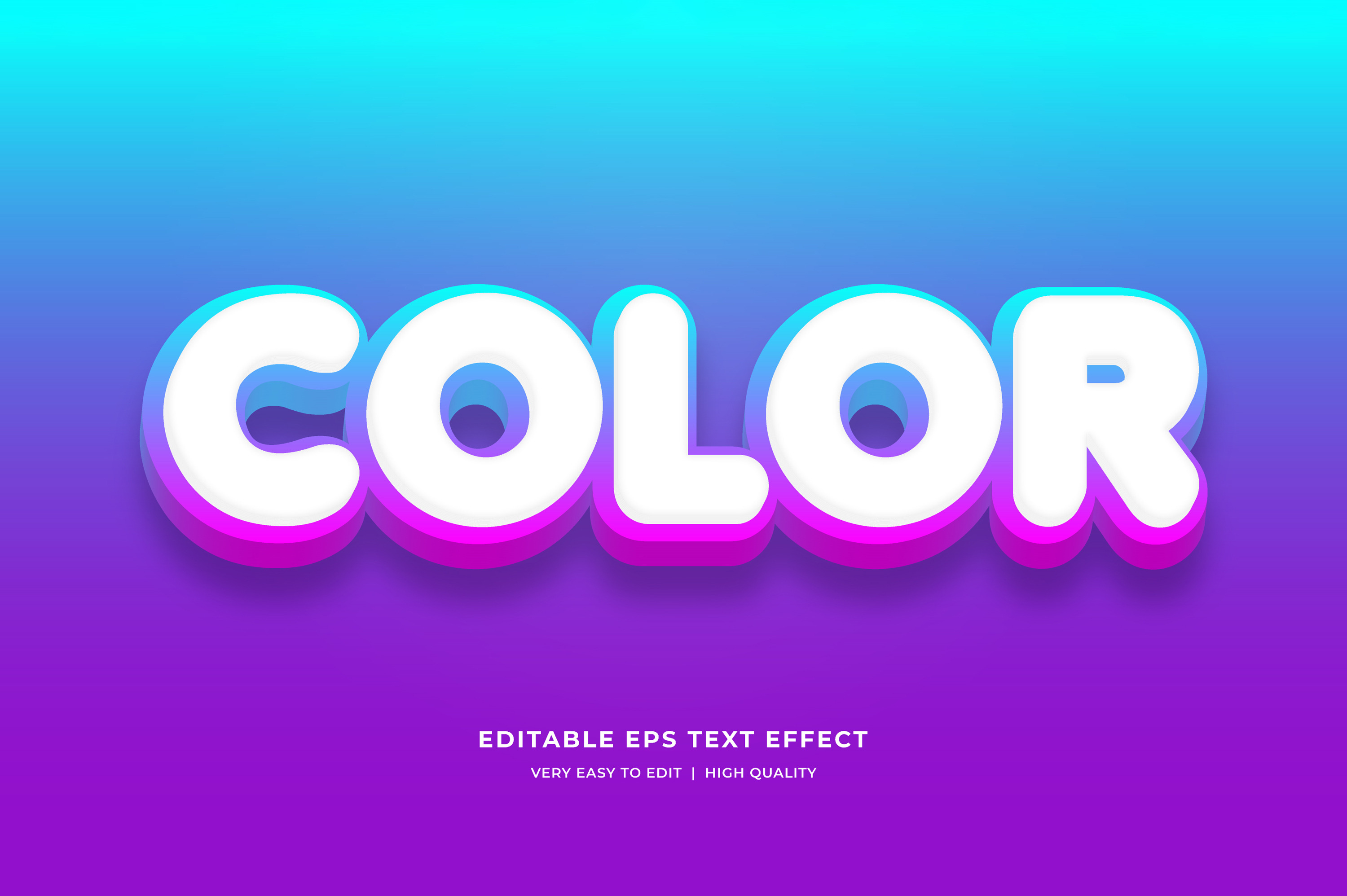 Color Editable Text Style Effect