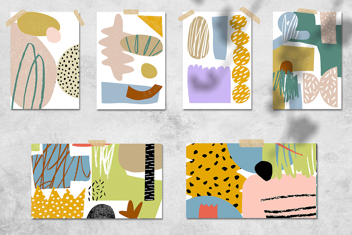 Abstract art cutouts