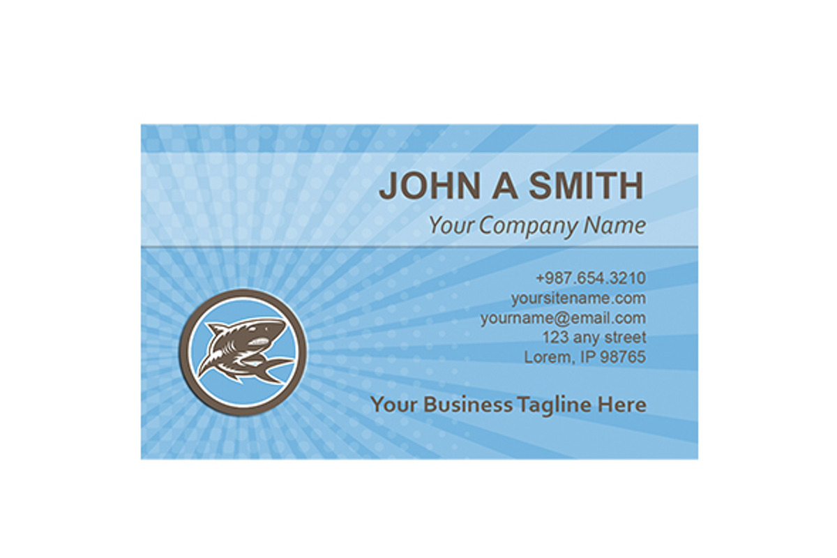 Business Card Template Shark Swimmin, a Business Card Template by ...