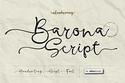 Barona Script - Handwriting Script, a Script Font by Afkari Studio