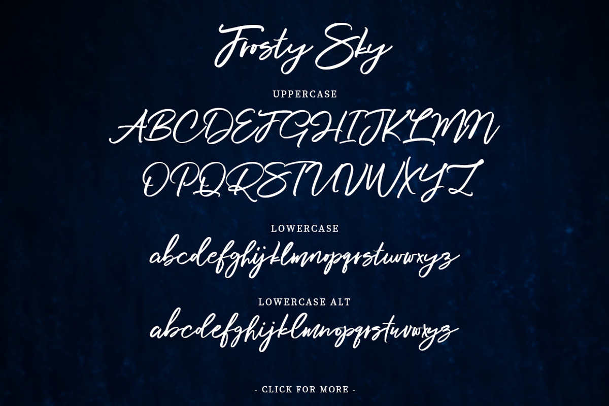 Frosty Sky Font, a Script Font by Ivan Rosenberg