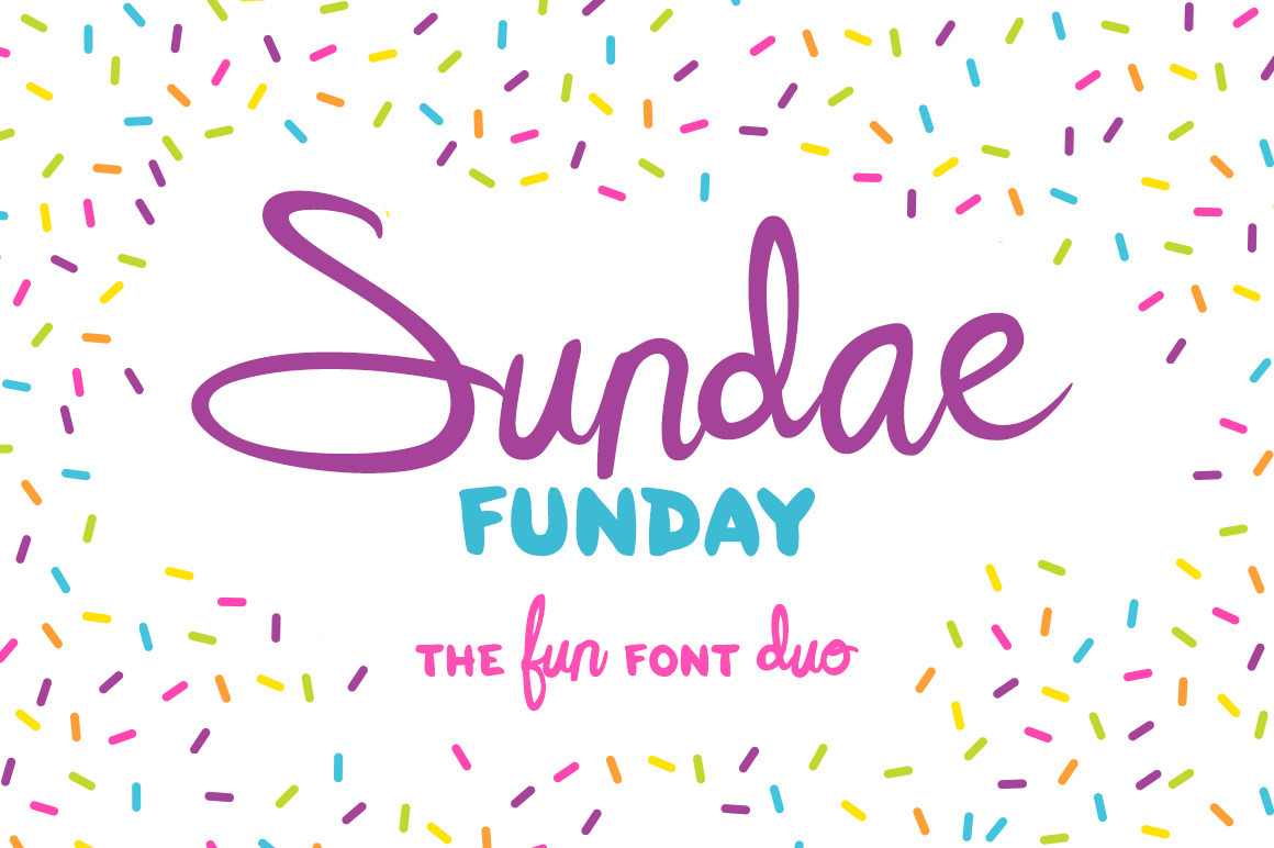 Sundae Funday Font Family, a Script Font by Scott Howard