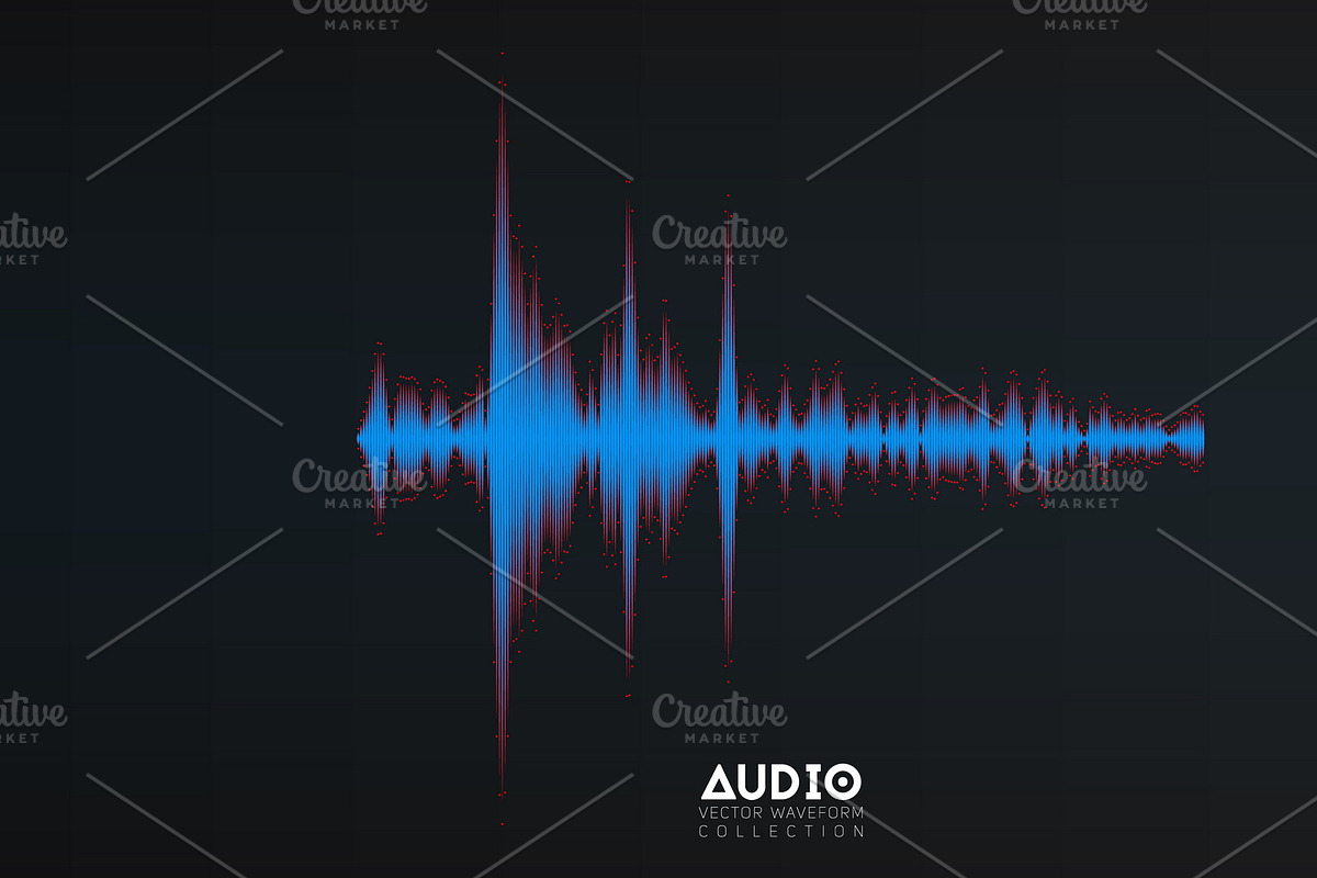 18 Audio Waveforms, an Object Graphic by GarryKillian | Creative Market