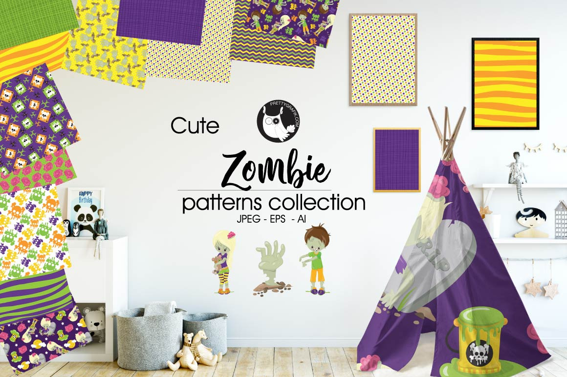 ZOMBIE Pattern collection, a Pattern Graphic by PrettyPatterns