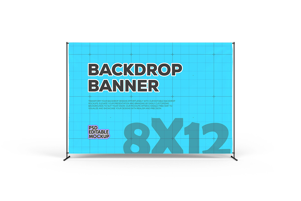 Vinyl 3:2 Backdrop Banner Mockup, an Advertising Mockup by Ram Studio