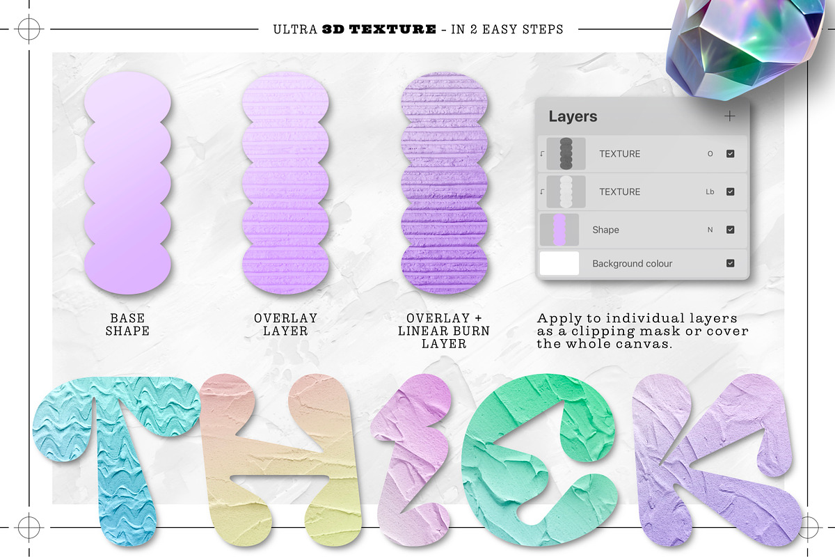 Thick Texture for Procreate, a Brush Add-On by UPROOT