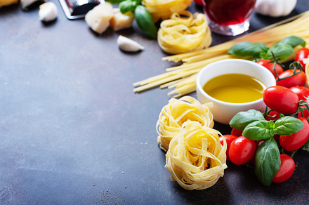 Italian food background on dark featuring food, background, and italian ...