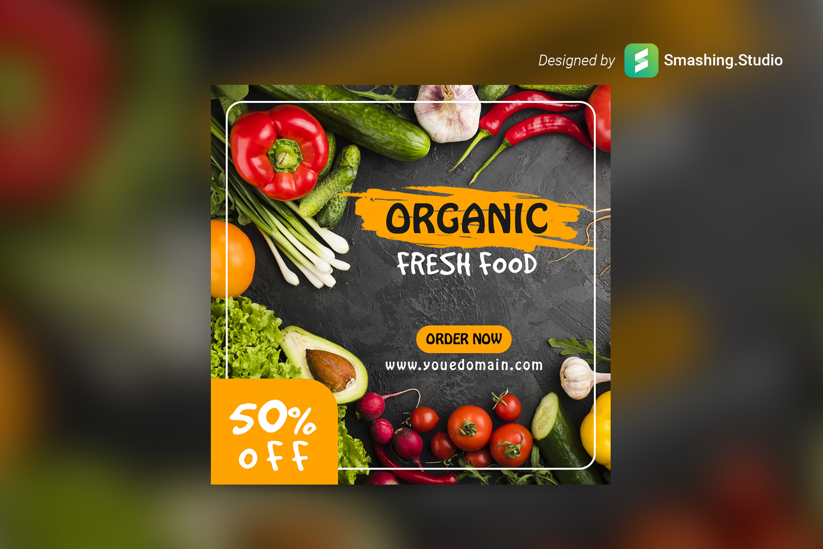 Organic Food Banner Set Template, a Templates & Theme by Smashing_Studio