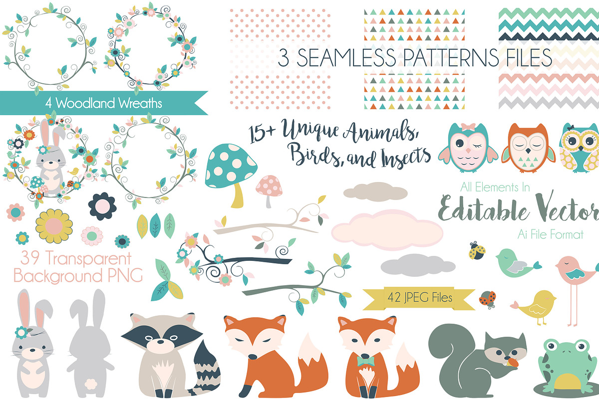 Woodland Creatures Graphic Set, a Graphic by Ink + Eye