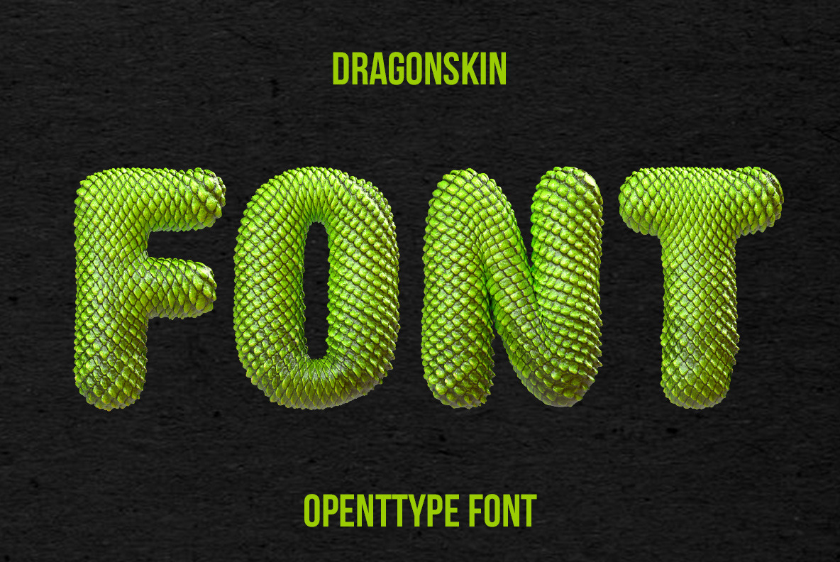 Dragon Font, a Font by Handmadefont