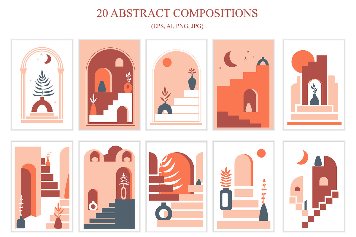 Abstract Architecture Poster Card, an Illustration by Svetlana Avv ...
