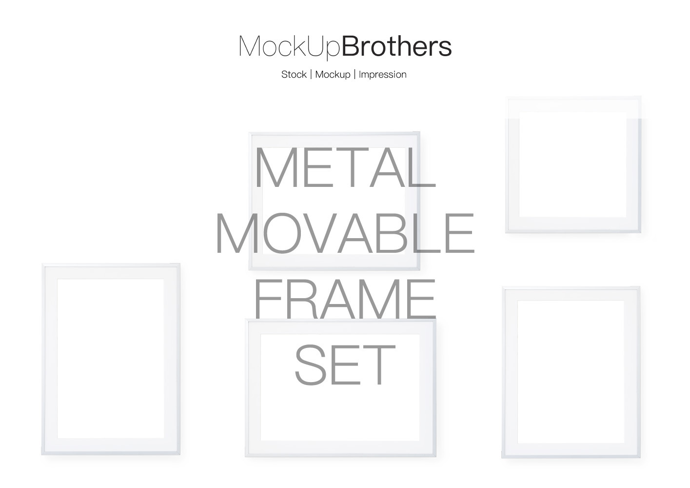 Metal frame set mockup movable, a Print Template by MockUpBrothers