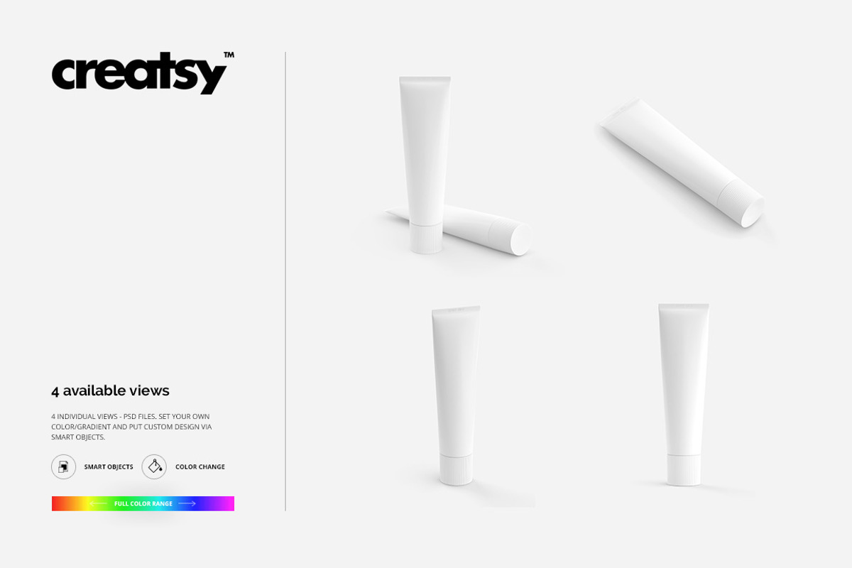 Toothpaste Tube Mockup Set, a Packaging Mockup by creatsy2