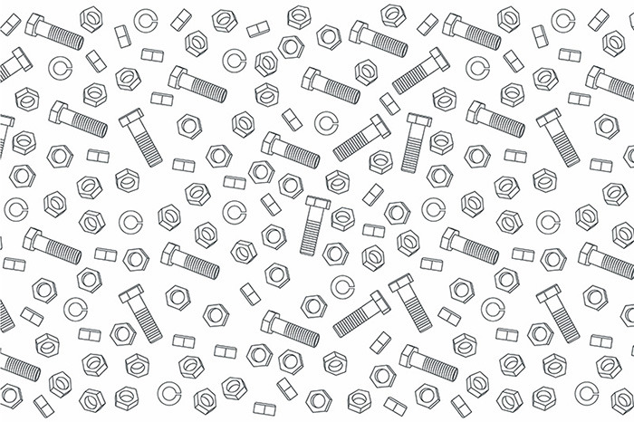 Seamless nuts and bolts | Graphic Patterns ~ Creative Market
