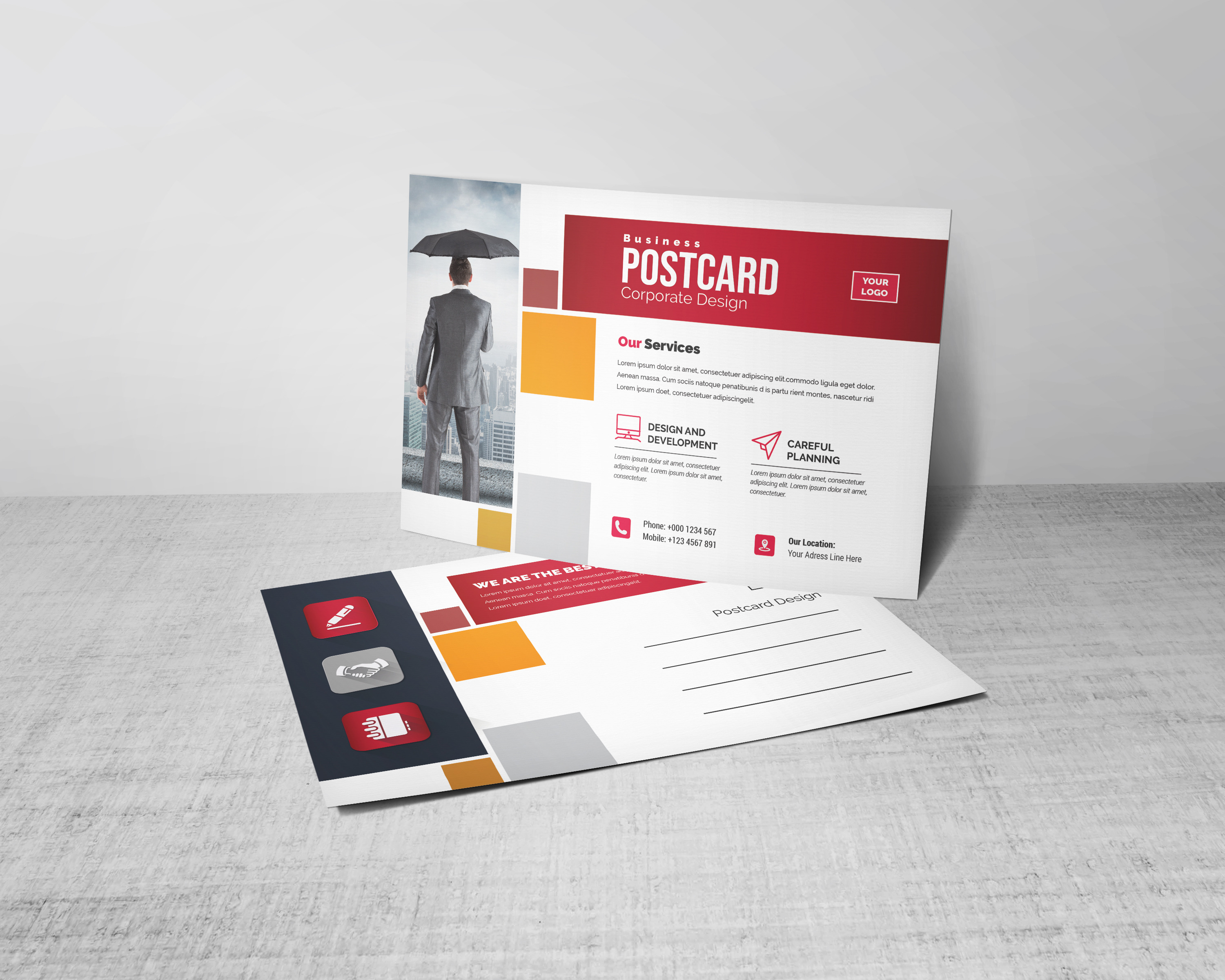 Postcard, a Stationery Template by Curve Design