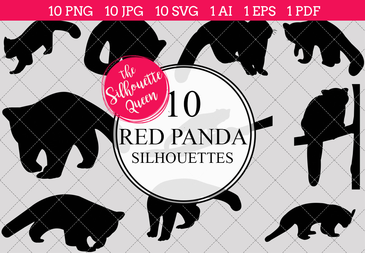 Red Panda Silhouette Vector Graphics, an Object Graphic by The ...