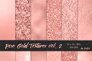 Rose Gold Textures II, a Texture Graphic by PeDe Designs