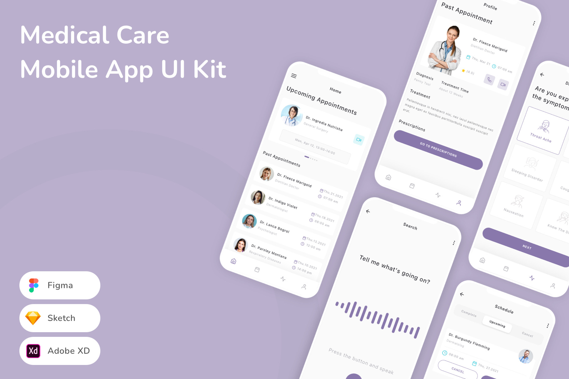Medical Care Mobile App UI Kit, an UI Kit Template by Betush