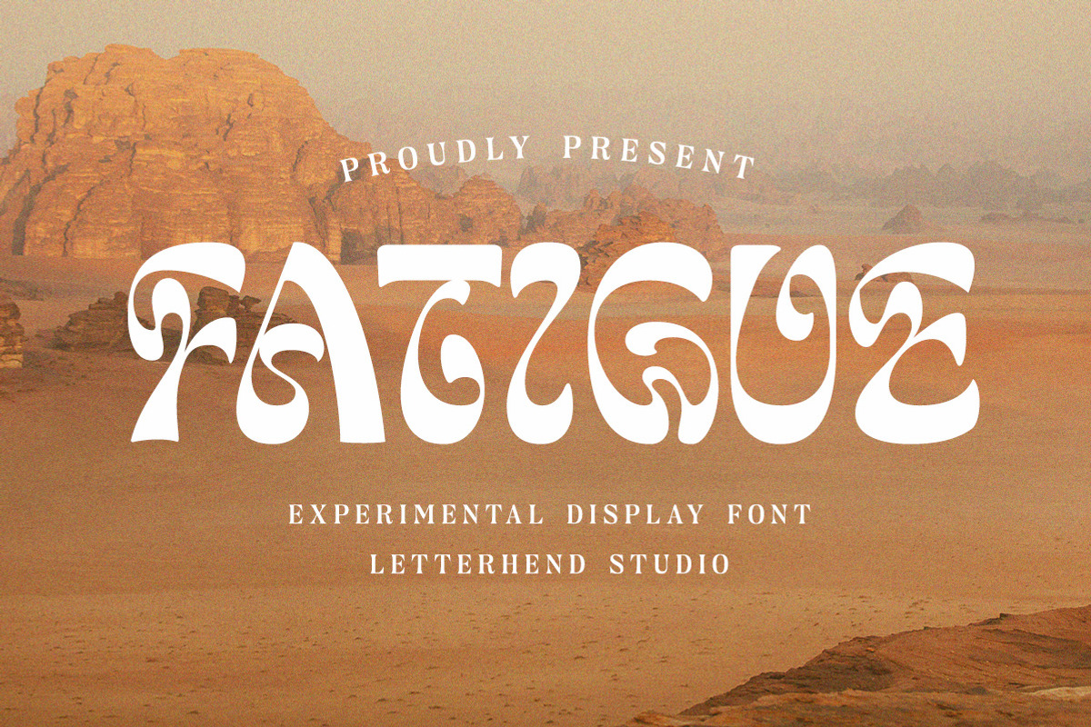 Fatigue Experimental Display Font, a Handwritten Font by Letterhend Studio