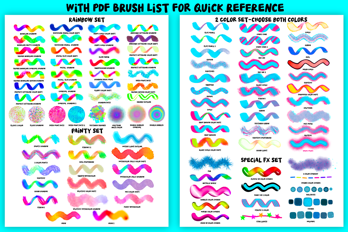 Procreate Special Effects Brush Set, a Brush Add-On by AlwaysBeColoring