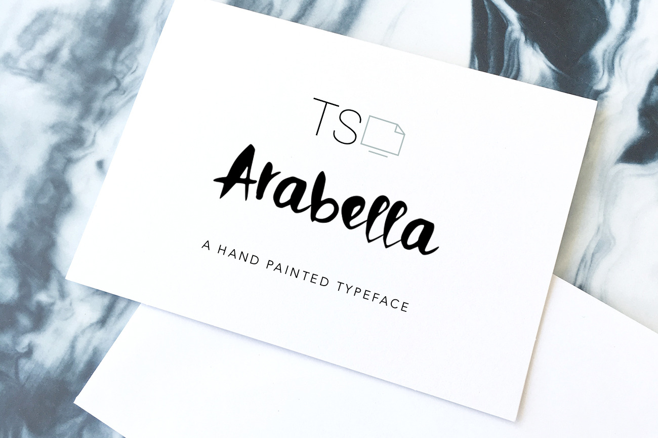 Arabella Hand Painted Typeface, a Script Font by The Stylesheet