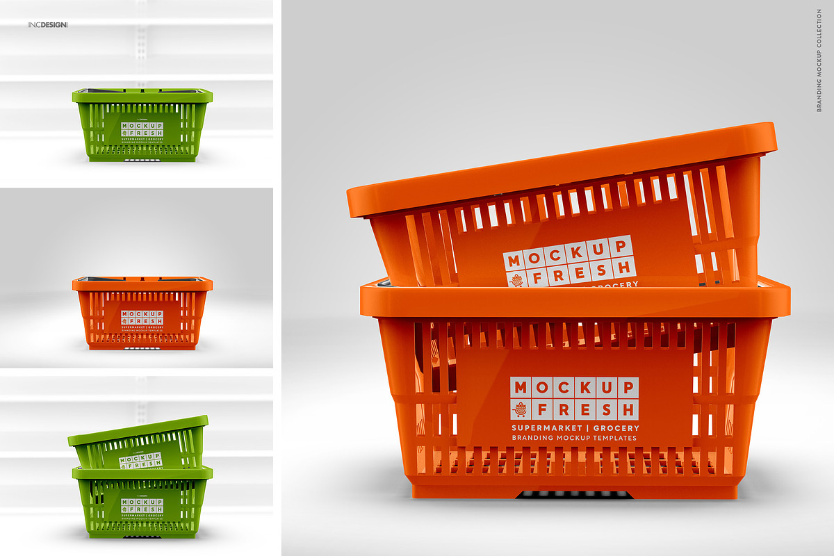 Shopping Basket Branding Mockup